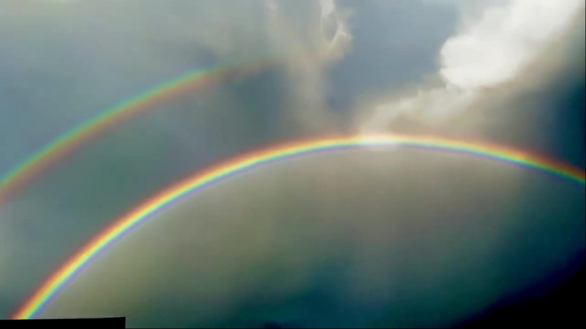 Stunning double rainbow captured on camera
