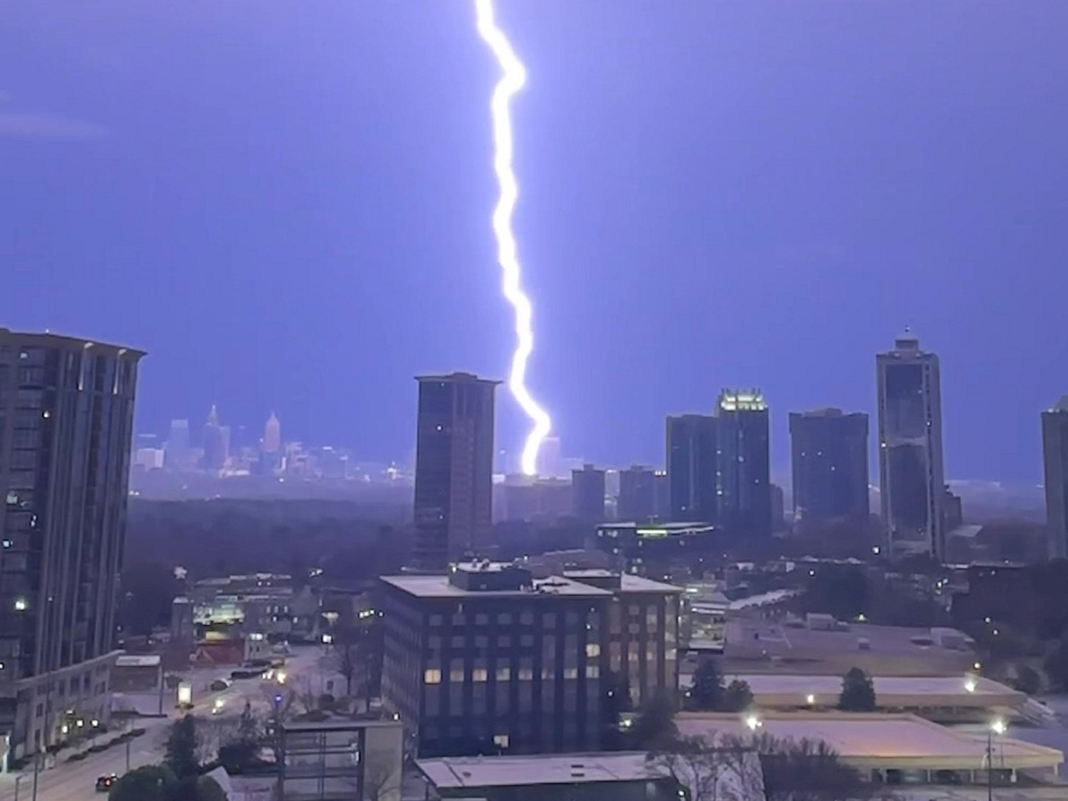 Rare reverse lightning caught on camera